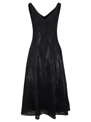 Akris Seafan Midi Dress - Black