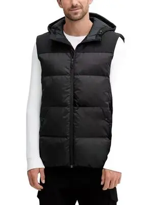 BOSS Quilted Hooded Jacket - Black