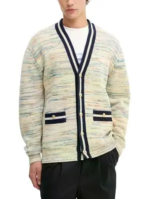 DROLE DE MONSIEUR Striped-Trim Cardigan