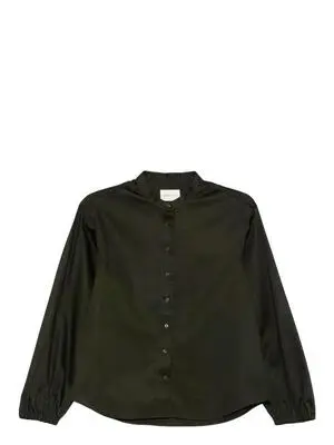 Gant Cotton Band Collar Shirt - Green