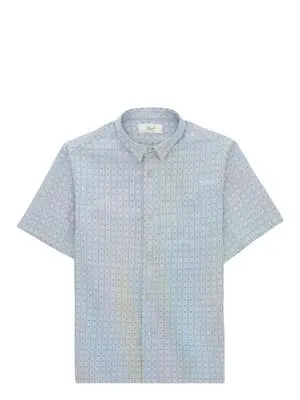 FORTELA Checkered Pattern Shirt - Blue