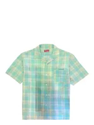 FORTELA Check-pattern Patch-pocket Shirt - Green