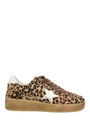 GOLDEN GOOSE Star Leopard Leather Trainers - Brown