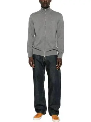 Gant Zip-up Cotton Cardigan - Grey