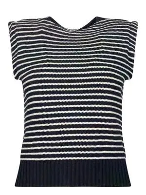 Max Mara Striped Knit Top - Blue