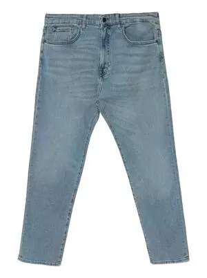 BOSS Maine Straight-leg Jeans With Logo Detail - Blue
