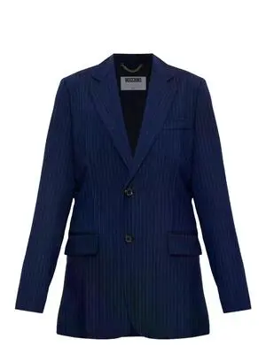 Moschino Pinstripe Button Jacket - Blue
