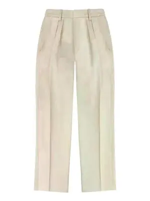 FORTELA Janet Pleat High-waisted Trousers - Neutrals