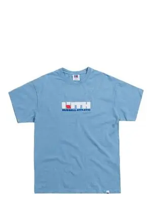 Kith X Russell Athletic Varsity Logo Tee Shirt - Blue Shadow