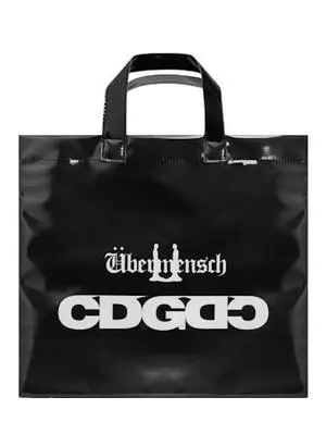 Comme Des Garçons Gdragon Ubermensch Pvc Tote - Black