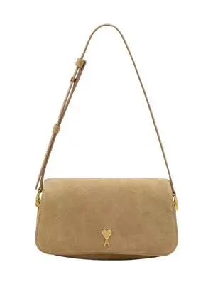 Ami Suede Paris Paris Shoulder Bag - Neutrals