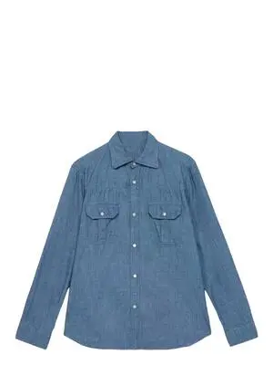 FORTELA Amleto Patch-pockets Shirt - Blue