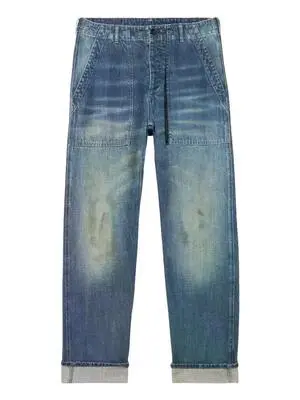 FORTELA Regular Fit Jeans With Fatigue Pockets - Blue