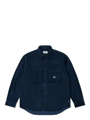 PALACE Double Pocket Cord Overshirt - Navy Blue