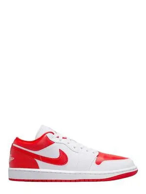 JORDAN 1 Low Sneakers - White/chile Red