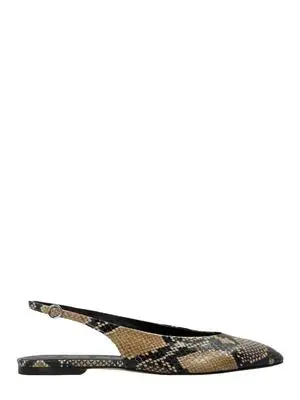AeydĒ Snake-pattern Slingback Pumps - Neutrals