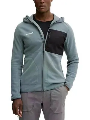 MAMMUT Logo-embroidered Fleece Jacket - Blue
