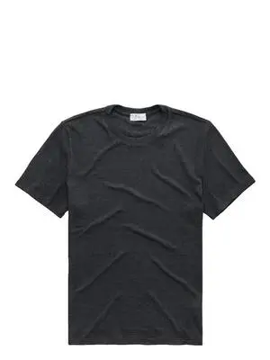 WOLF VS. GOAT (WVG) Heavyweight Viscose Interlock Short Sleeve Crewneck - Black