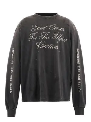 SAINT MXXXXXX Saint Comes Long Sleeve Tee - Black