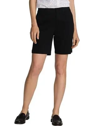 LANDS' END Classic 7" Chino Shorts With Elastic Back Black