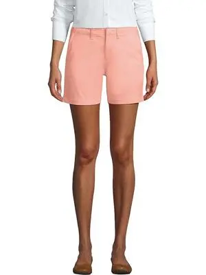 LANDS' END Classic 7" Chino Shorts With Elastic Back Crisp Peach