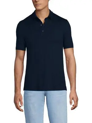LANDS' END Tall Short Sleeve Cooling Performance Polo Radiant Navy