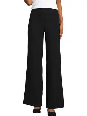 LANDS' END High-Rise Wide Leg Starfish Pants Black