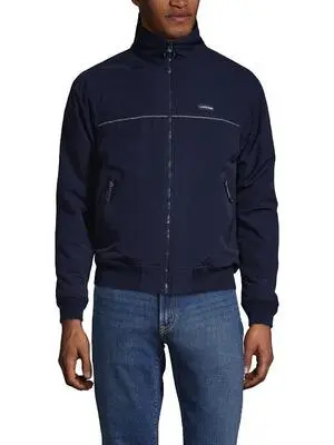 LANDS' END Classic Squall Waterproof Insulated Bomber Jacket Radiant Navy