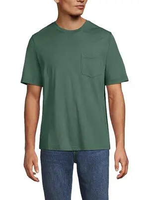 LANDS' END Super-t Short Sleeve T-shirt With Pocket - Eucalyptus