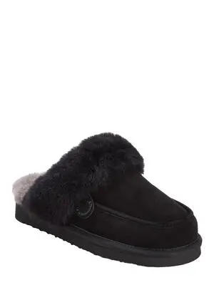 DEARFOAMS Fireside Melville Shearling Scuff Slipper - Black