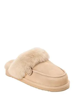 DEARFOAMS Fireside Melville Shearling Scuff Slipper - Sand