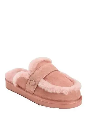 DEARFOAMS Fireside Richmond Genuine Shearling Scuff Slipper - Dusty Pink