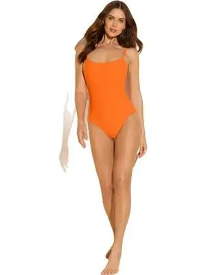 STYLEST Dreamsculpt Swim Bodysuit With Snaps - Tangerine