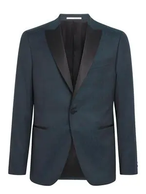 Pal Zileri Floral Jacquard Dinner Jacket - Navy