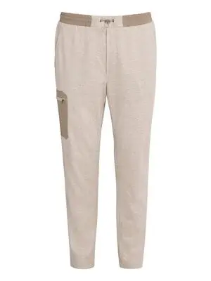Sease Linen-cotton Straight Sweatpants - Beige