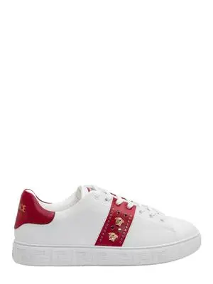 Versace Greca Studded-embellishment Sneakers - White