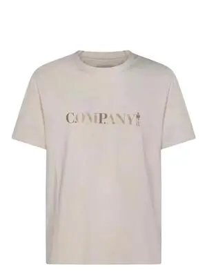C.P. COMPANY Logo-print T-shirt - Neutrals