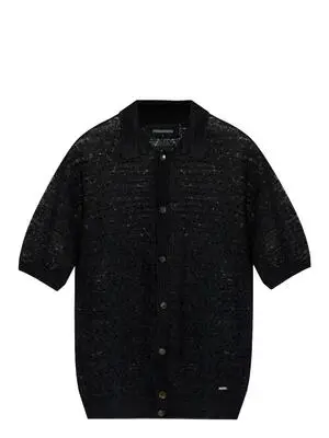 Dsquared2 Button-up Open-knit Shirt - Black