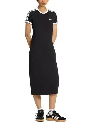 Adidas 3-stripes Midi T-shirt Dress - Black