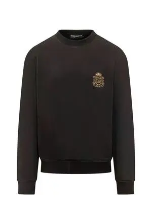 Dolce & Gabbana Logo Appliqué Sweatshirt - Black