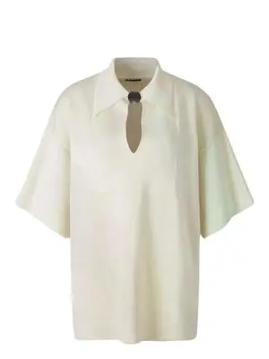 JIL SANDER Polo-collar Top - Neutrals