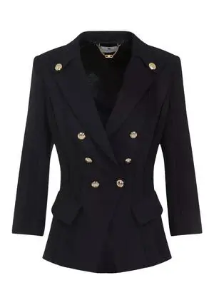 Elisabetta Franchi Button Double-breasted Jacket - Blue