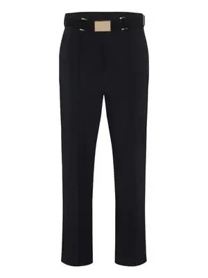 Elisabetta Franchi Buckle-belted Trousers - Black