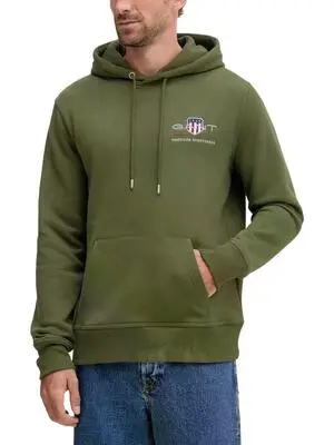 Gant Embroidered Logo Hoodie - Green