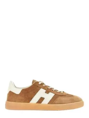 Hogan Logo-motif Leather Low-top Sneakers - Brown