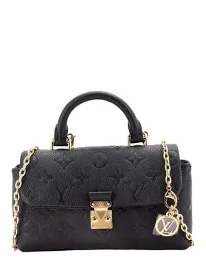 LOUIS VUITTON Madeleine Nano Satchel Monogram Empreinte Leather - Black