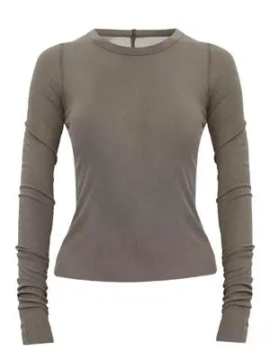 Rick Owens Ribbed Knit Top - Grey