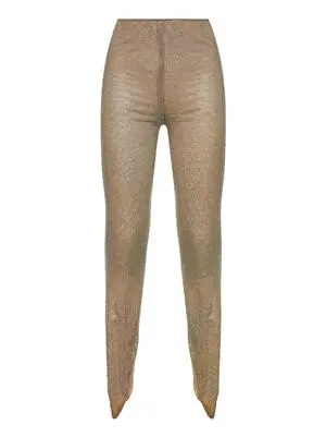Giuseppe Di Morabito Crystal-embellished Sock-style Trousers - Brown