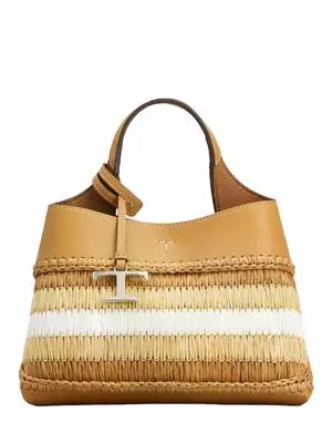 TOD'S Striped Tote Bag - Neutrals