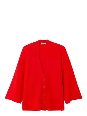 American Vintage V-neck Cardigan - Red